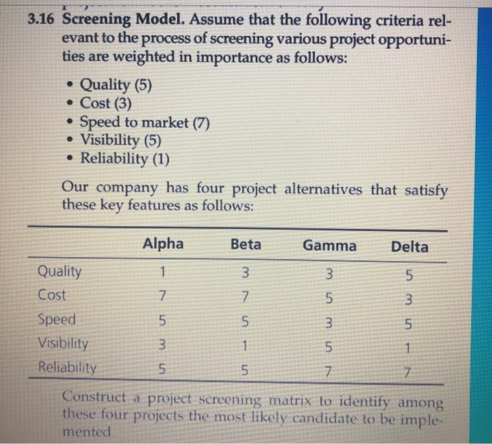 Solved 3.16 Screening Model. Assume that the following | Chegg.com