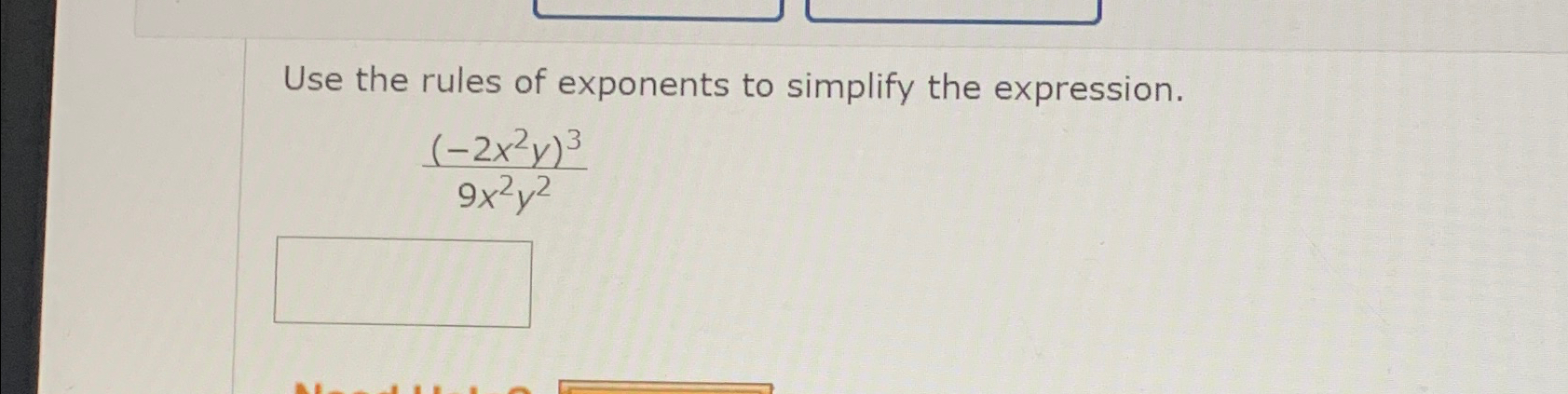 Solved Use the rules of exponents to simplify the | Chegg.com