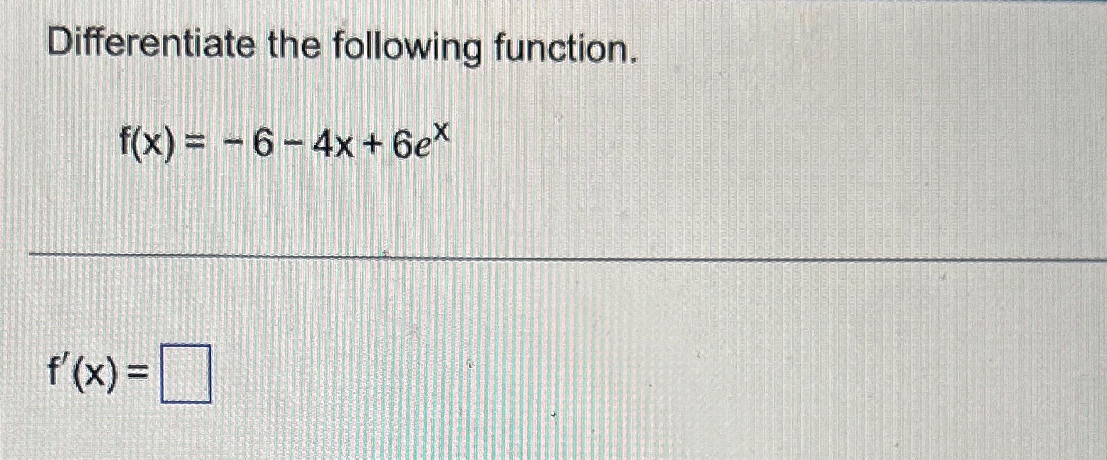 Solved Differentiate the following | Chegg.com