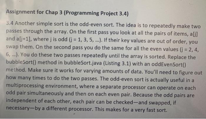 Solved Assignment for Chap 3 (Programming Project 3.4) 3.4 | Chegg.com