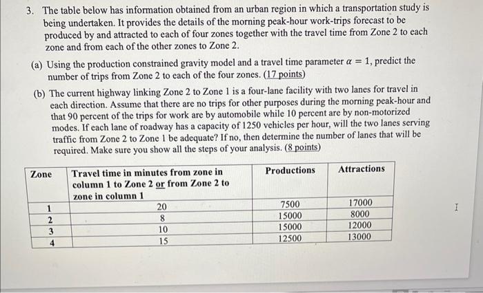 Solved 3. The table below has information obtained from an | Chegg.com