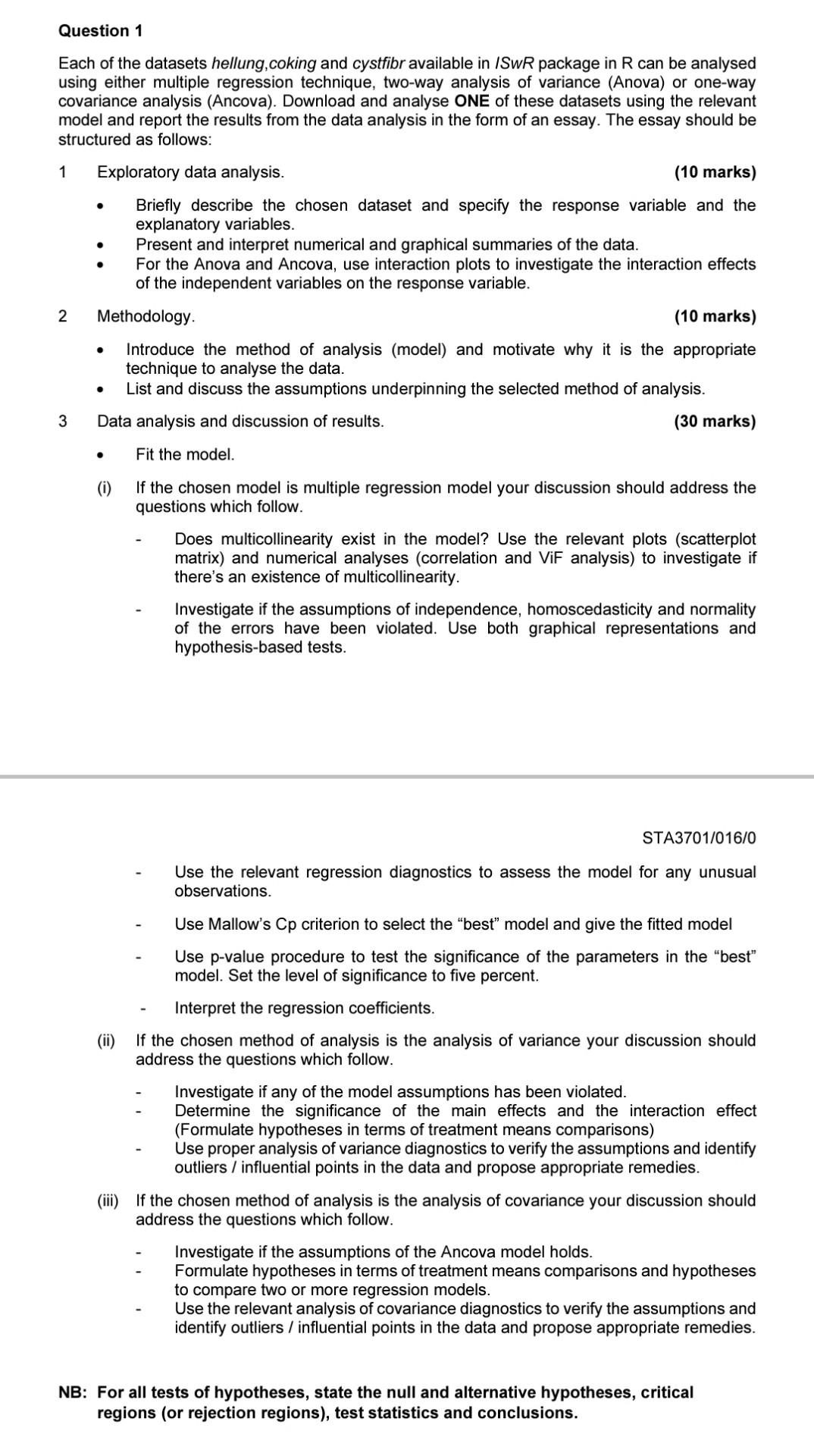 Solved structured as follows: 1 Exploratory data analysis. | Chegg.com