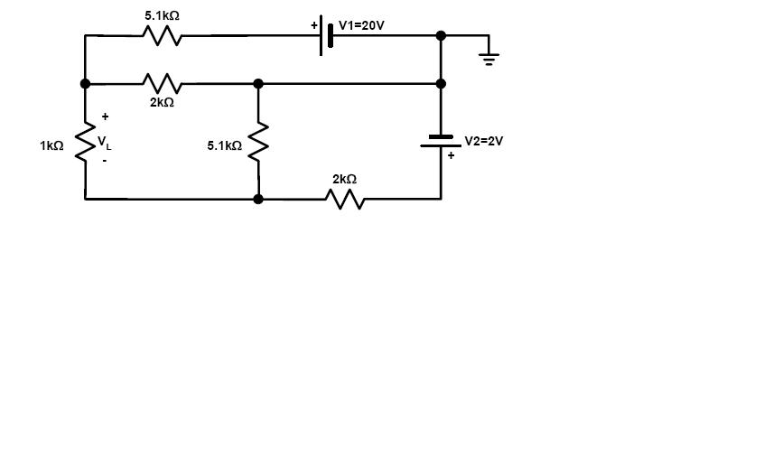 Solved Solve for the voltage across the 1K using | Chegg.com