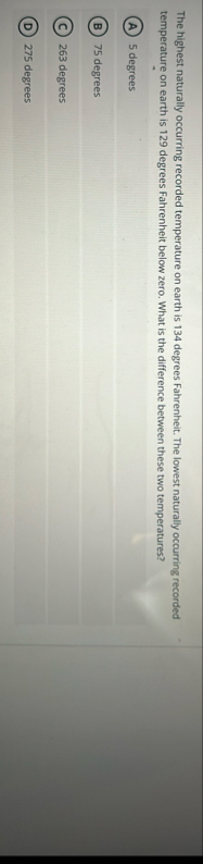 Solved The highest naturally occurring recorded temperature | Chegg.com