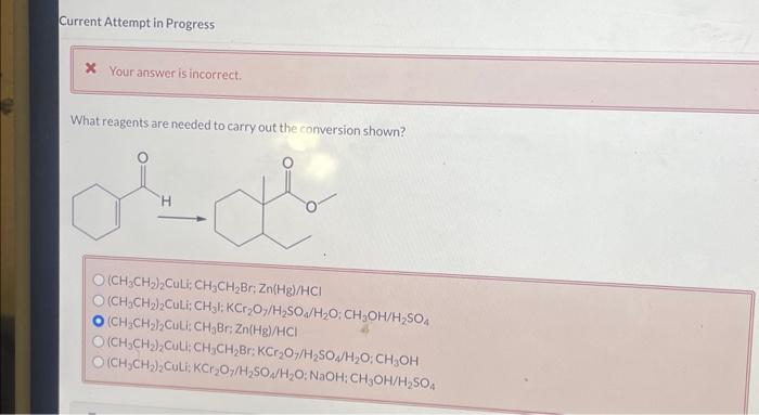 Solved Current Attempt In Progress Your Answer Is Inco 