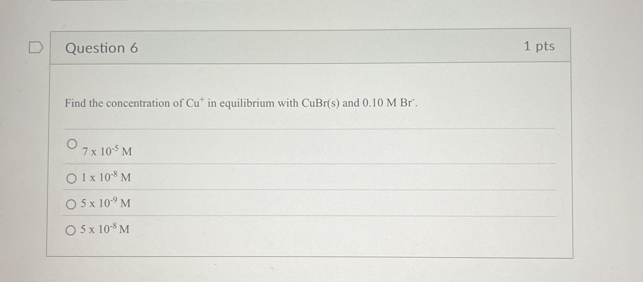Solved Question 61 ﻿ptsFind the concentration of Cu in | Chegg.com
