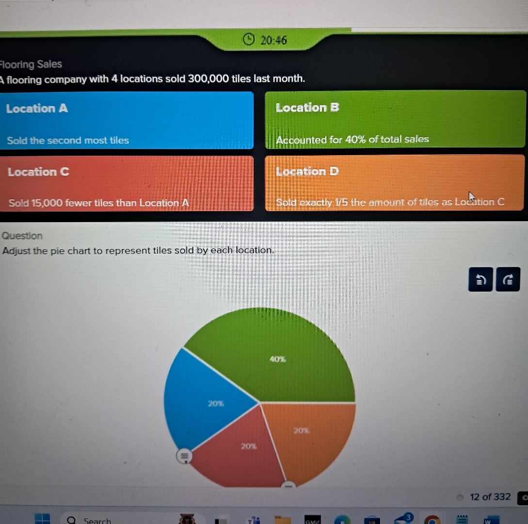 Solved 20:46Flooring SalesA flooring company with 4 | Chegg.com