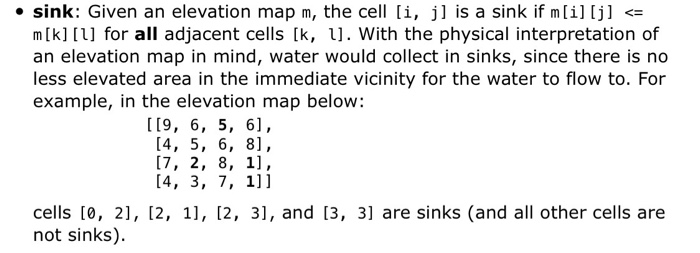 Solved The first parameter represents an elevation map. The | Chegg.com