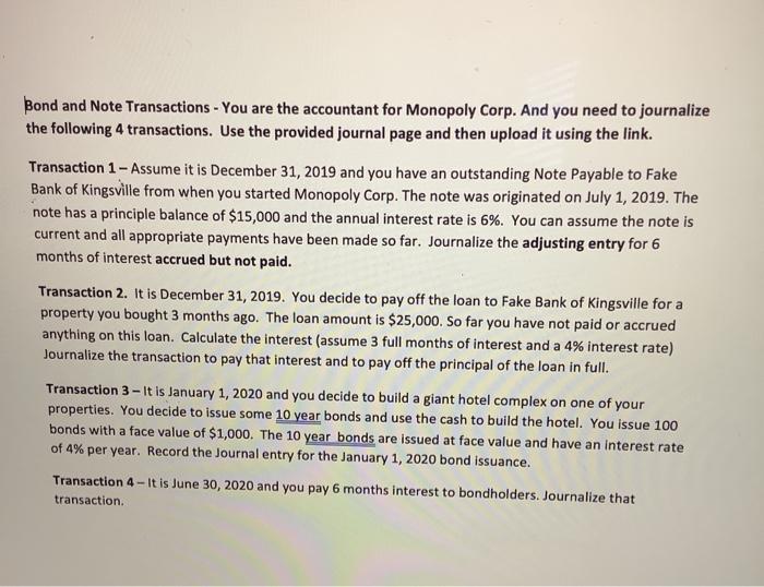 Solved please journalize the following four transactions and | Chegg.com