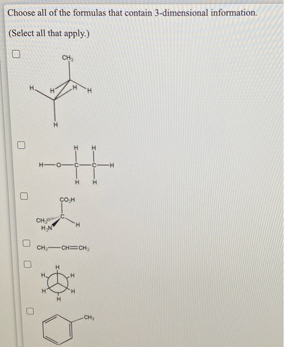 Solved Choose all of the formulas that contain 3-dimensional | Chegg.com