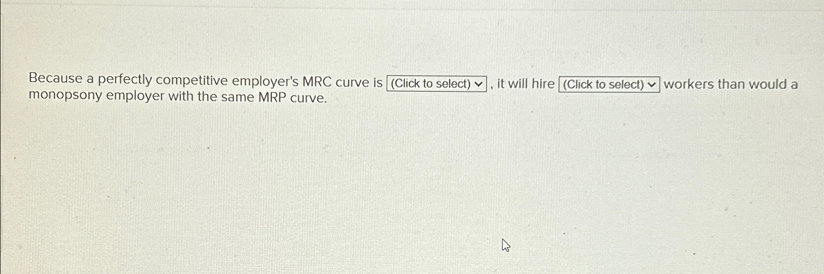 Solved Because a perfectly competitive employer's MRC curve | Chegg.com