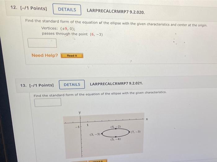 Solved 12. [-11 Points) DETAILS LARPRECALCRMRP7 9.2.020. | Chegg.com Solved 12. [-11 Points) DETAILS LARPRECALCRMRP7 9.2.020. | Chegg.com