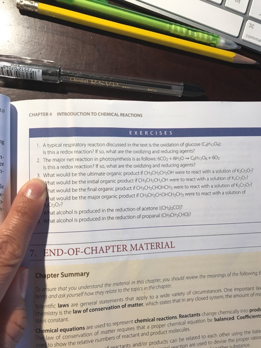 Solved CHAPTER 4 INTRODUCTION TO CHEMICAL REACTIONS | Chegg.com