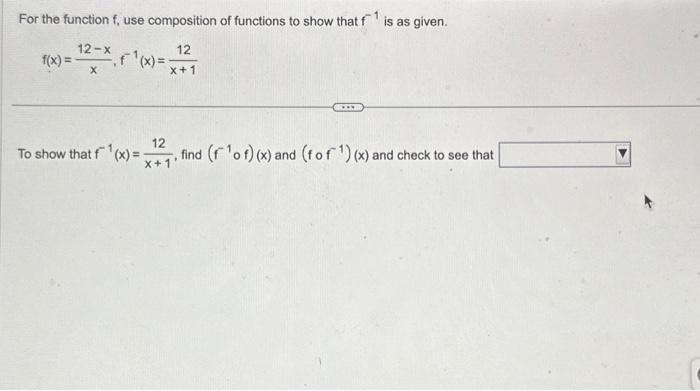 For The Function F Use Composition Of Functions To
