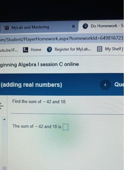 Solved MyLab and Mastering | Chegg.com