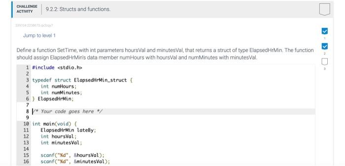 Solved CHALLENGE ACTIVITY 9.2.2: Structs and functions. 4 | Chegg.com
