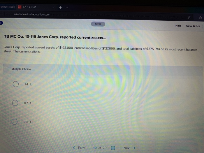 Solved onnect Assis Ch 13 Quiz newconnect.mheducation.com | Chegg.com