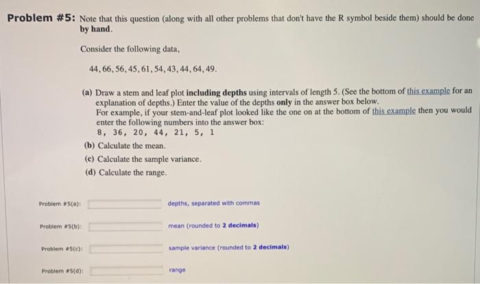 Solved lem \#5: Note that this question (along with all | Chegg.com