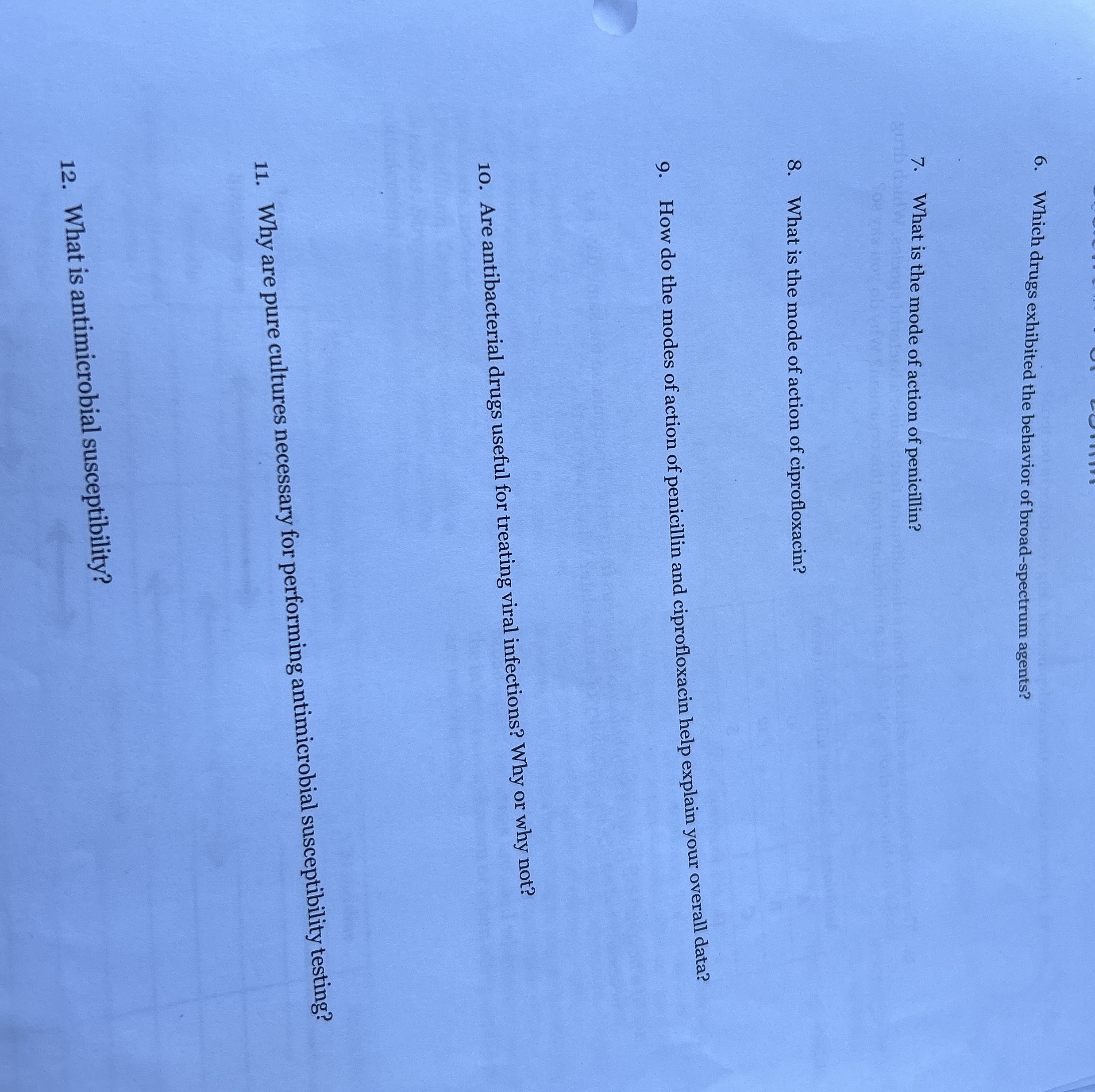 Solved Which drugs exhibited the behavior of broad-spectrum | Chegg.com