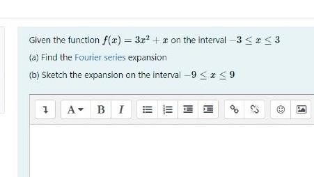 Solved Given the function f(x)=3x2+x on the interval −3≤x≤3 | Chegg.com
