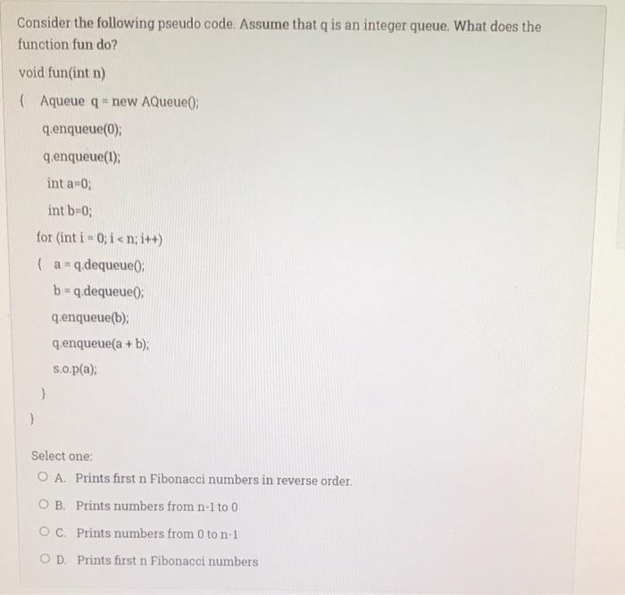 Solved Consider the following pseudo code. Assume that is an | Chegg.com