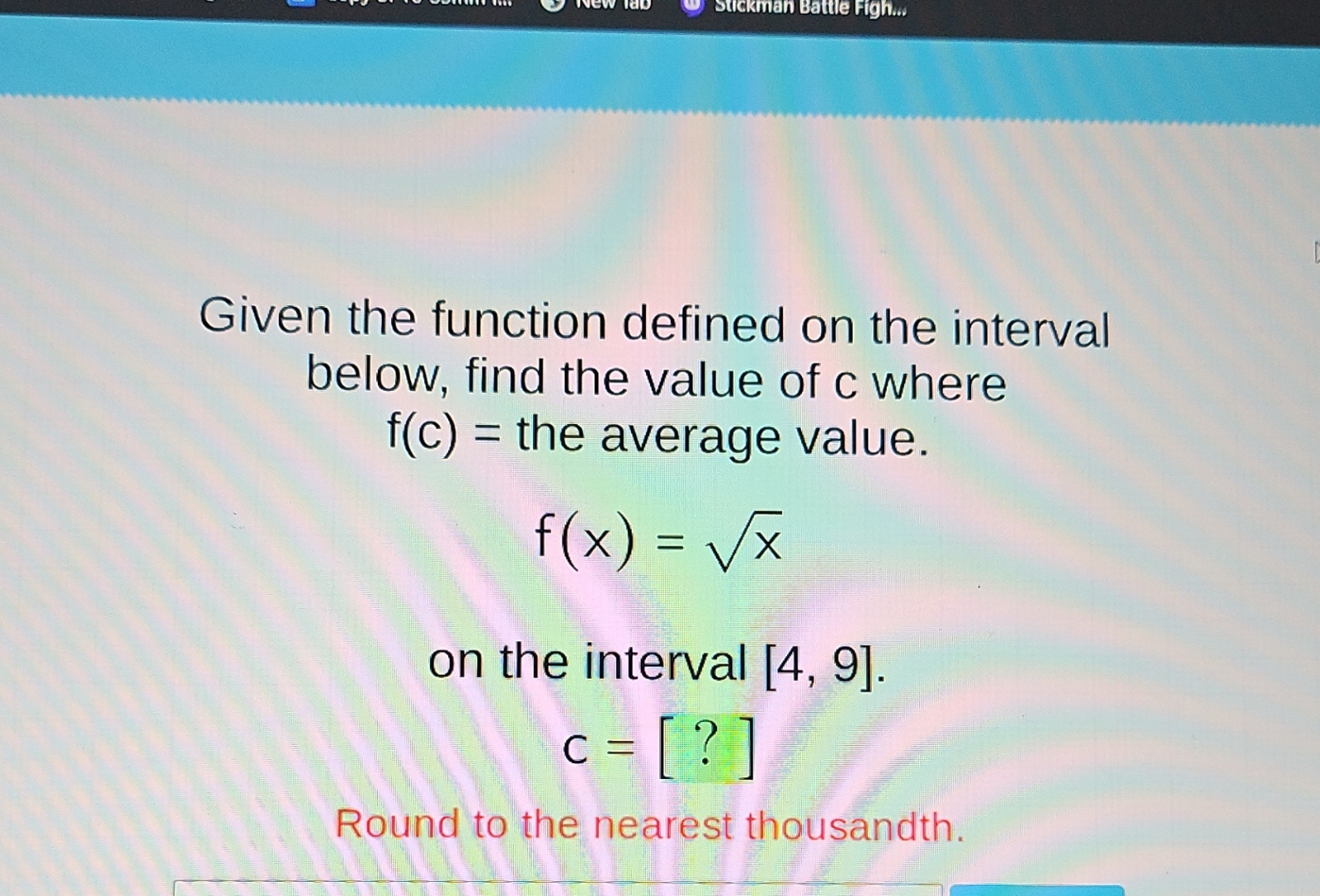 Solved Given the function defined on the interval below, | Chegg.com