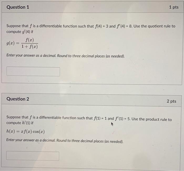 Solved Suppose that f is a differentiable function such that | Chegg.com