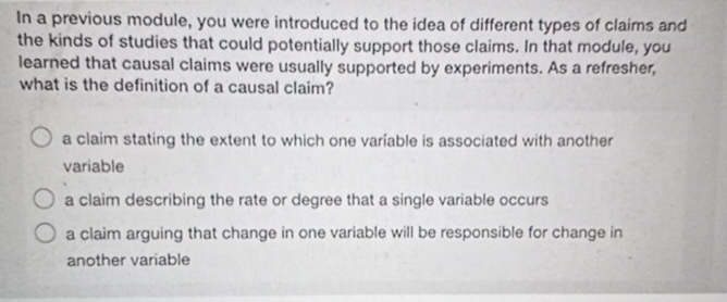 Solved In a previous module, you were introduced to the idea | Chegg.com