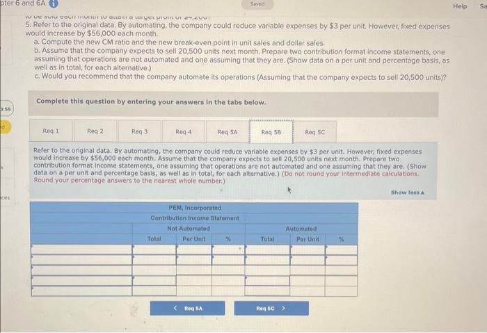 Solved Problem 6-22 (Algo) CVP Applications; Contribution | Chegg.com
