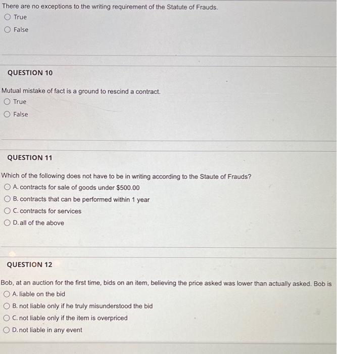 Solved There are no exceptions to the writing requirement of | Chegg.com