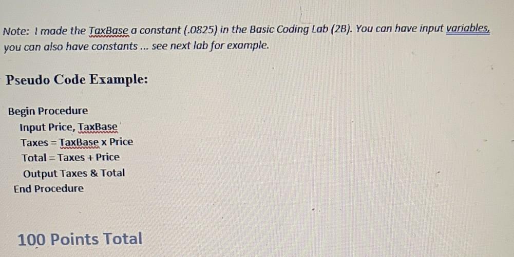 Solved Part 2 IPO Table and Pseudo Code (10 Points) . In | Chegg.com