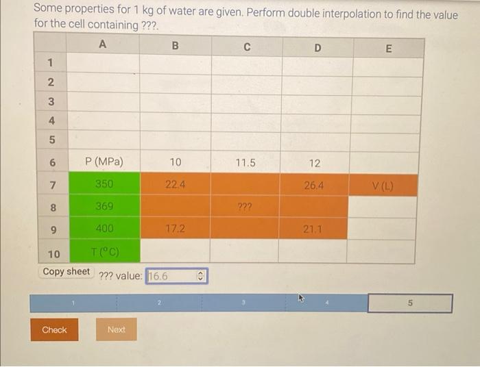 Solved Some Properties For 1 Kg Of Water Are Given Perform 