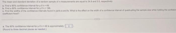 Solved The mean and standard deviatien of a randonti kancle | Chegg.com