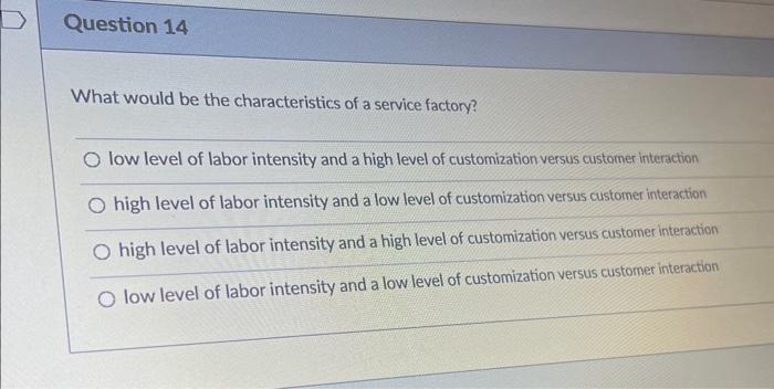 What would be the characteristics of a service | Chegg.com
