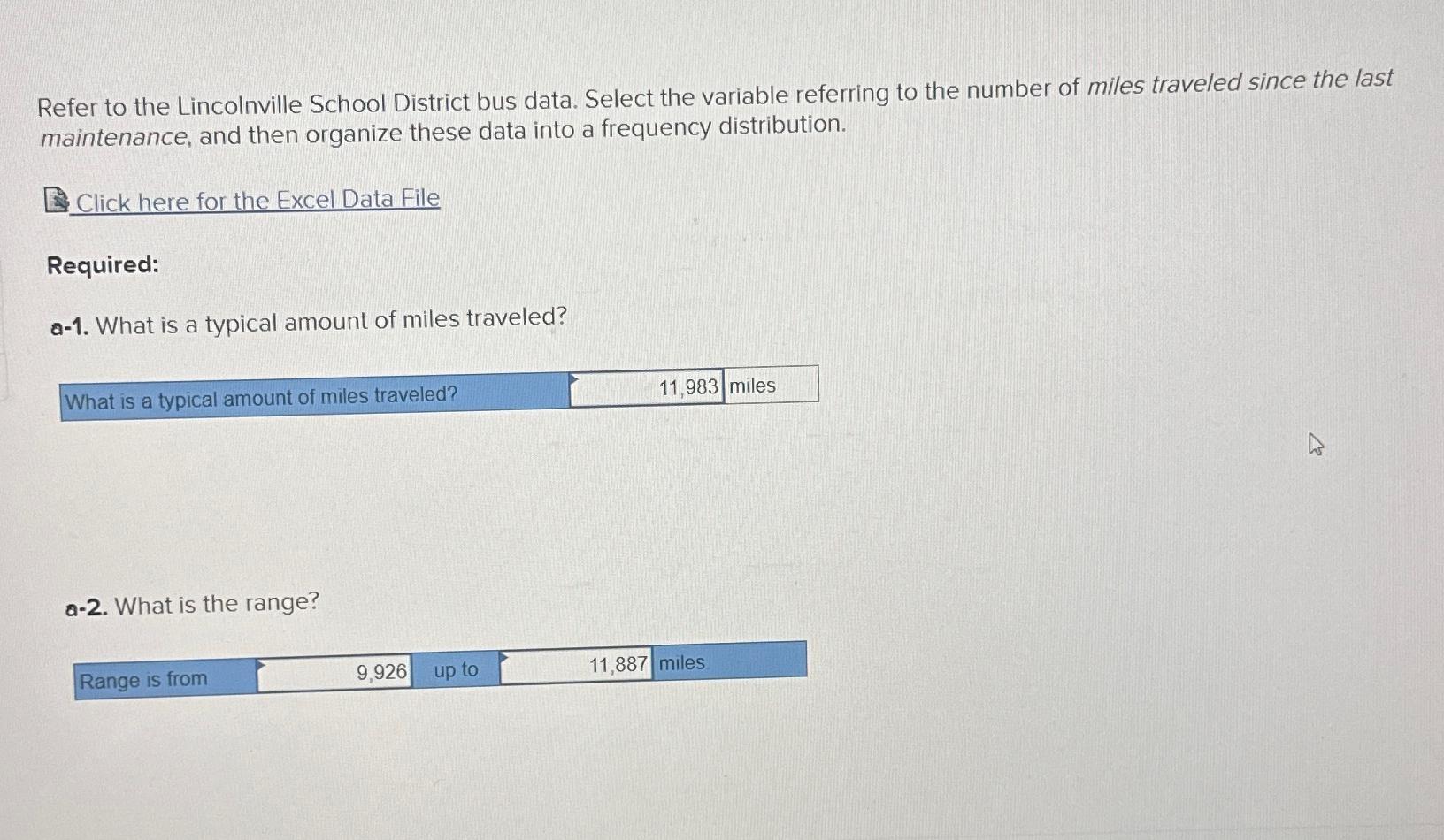 Refer To The Lincolnville School District Bus Data 