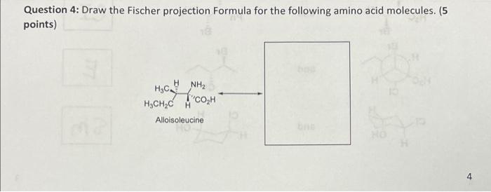 Solved Question 4: Draw the Fischer projection Formula for | Chegg.com