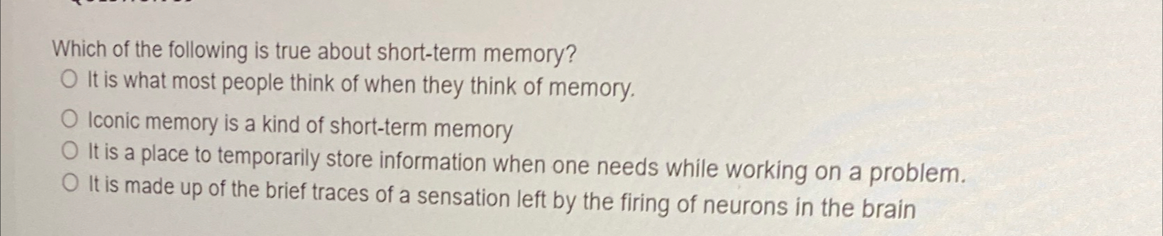 Solved Which of the following is true about short-term | Chegg.com
