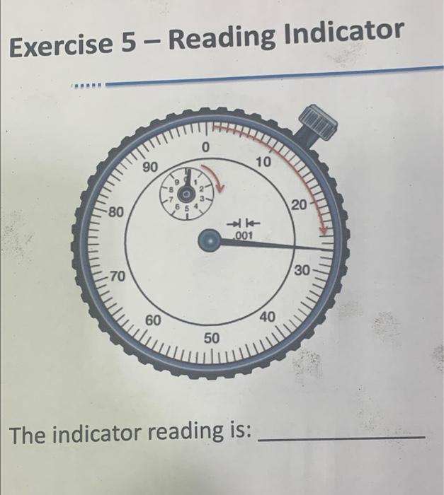 Solved Exercise 1 - Reading Indicator 0 + 5 5 .0005 - 1.06 | Chegg.com