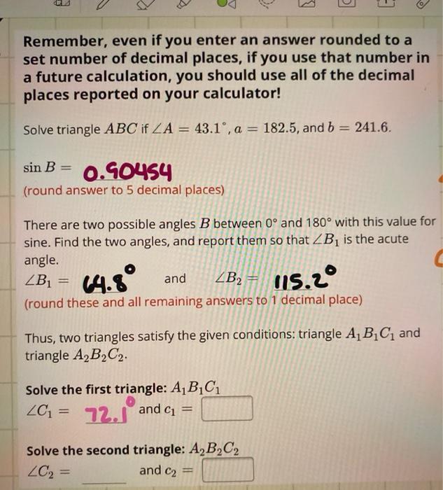 Solved Remember, even if you enter an answer rounded to a | Chegg.com