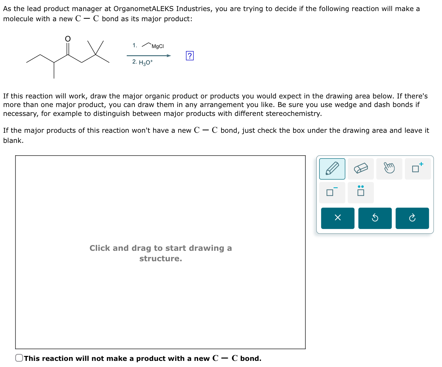 Solved As the lead product manager at OrganometALEKS | Chegg.com