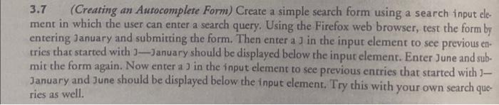 Solved 3 7 Creating An Autocomplete Form Creare A Simple