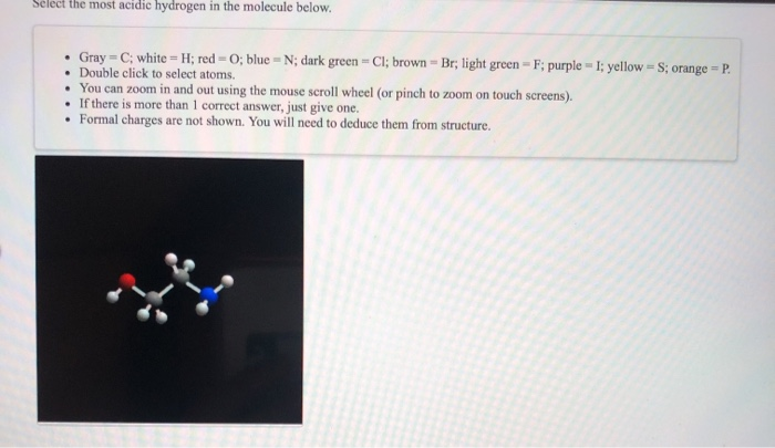 Solved Select the most acidic hydrogen in the molecule | Chegg.com