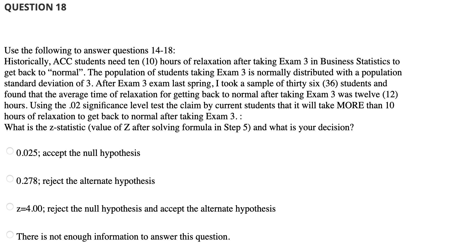 Solved QUESTION 14Use the following to answer questions | Chegg.com