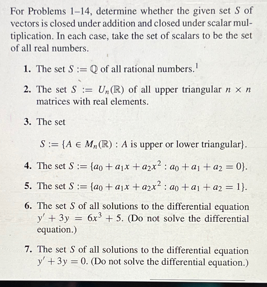 Solved Can u just do number 7 ﻿pls ﻿For Problems 1-14, | Chegg.com