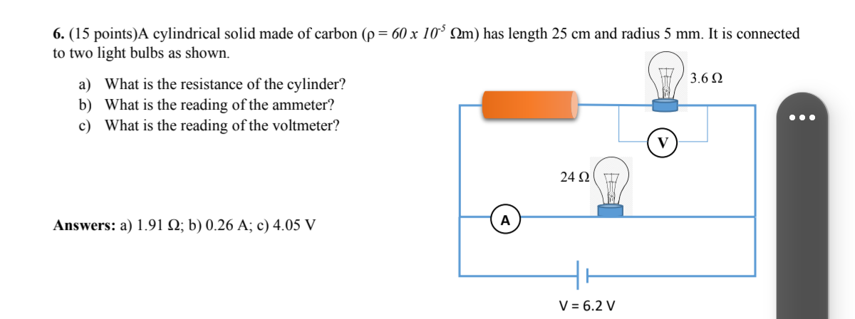 Solved 6. (15 points)A cylindrical solid made of carbon | Chegg.com