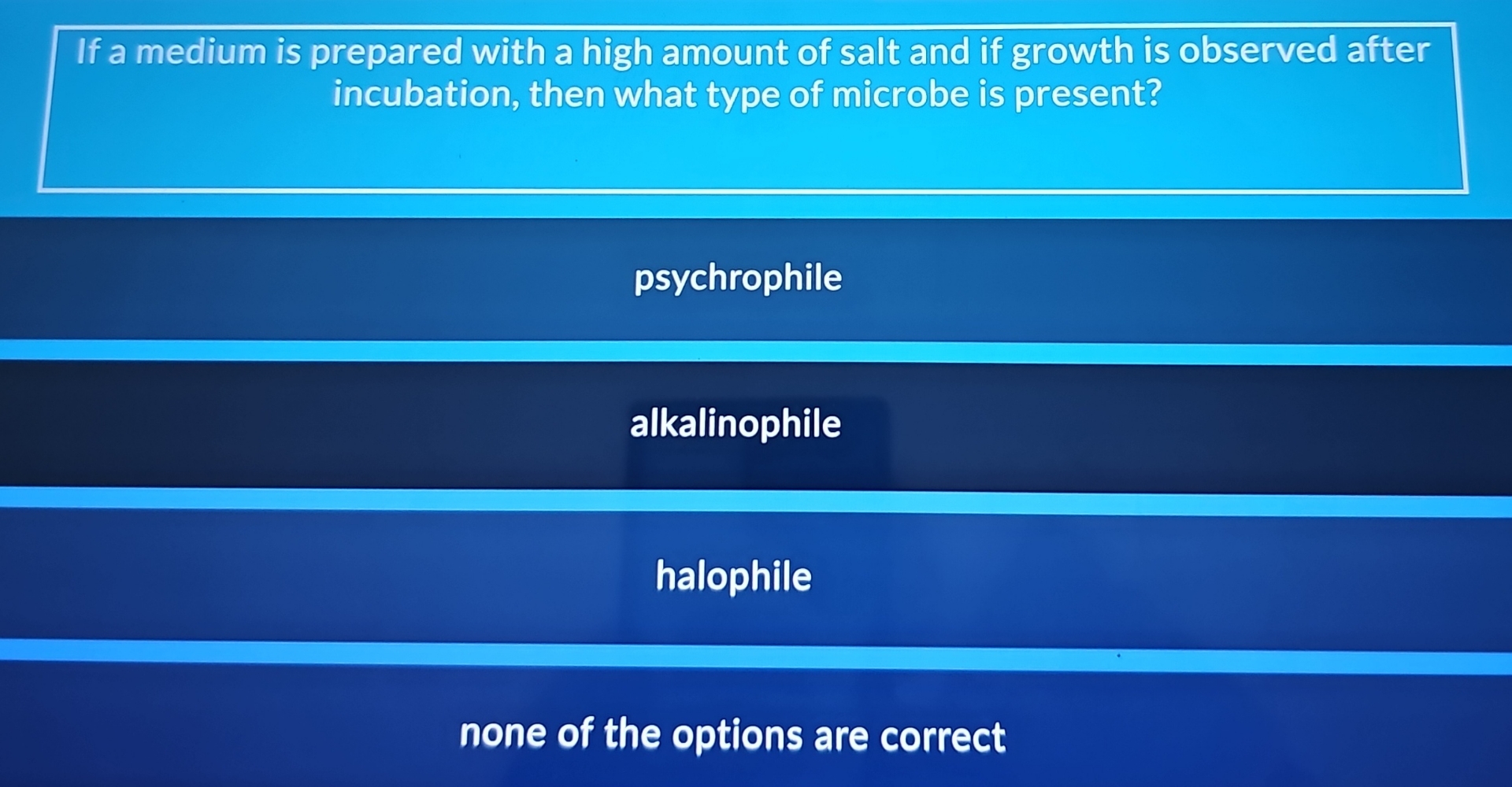 Solved If a medium is prepared with a high amount of salt | Chegg.com