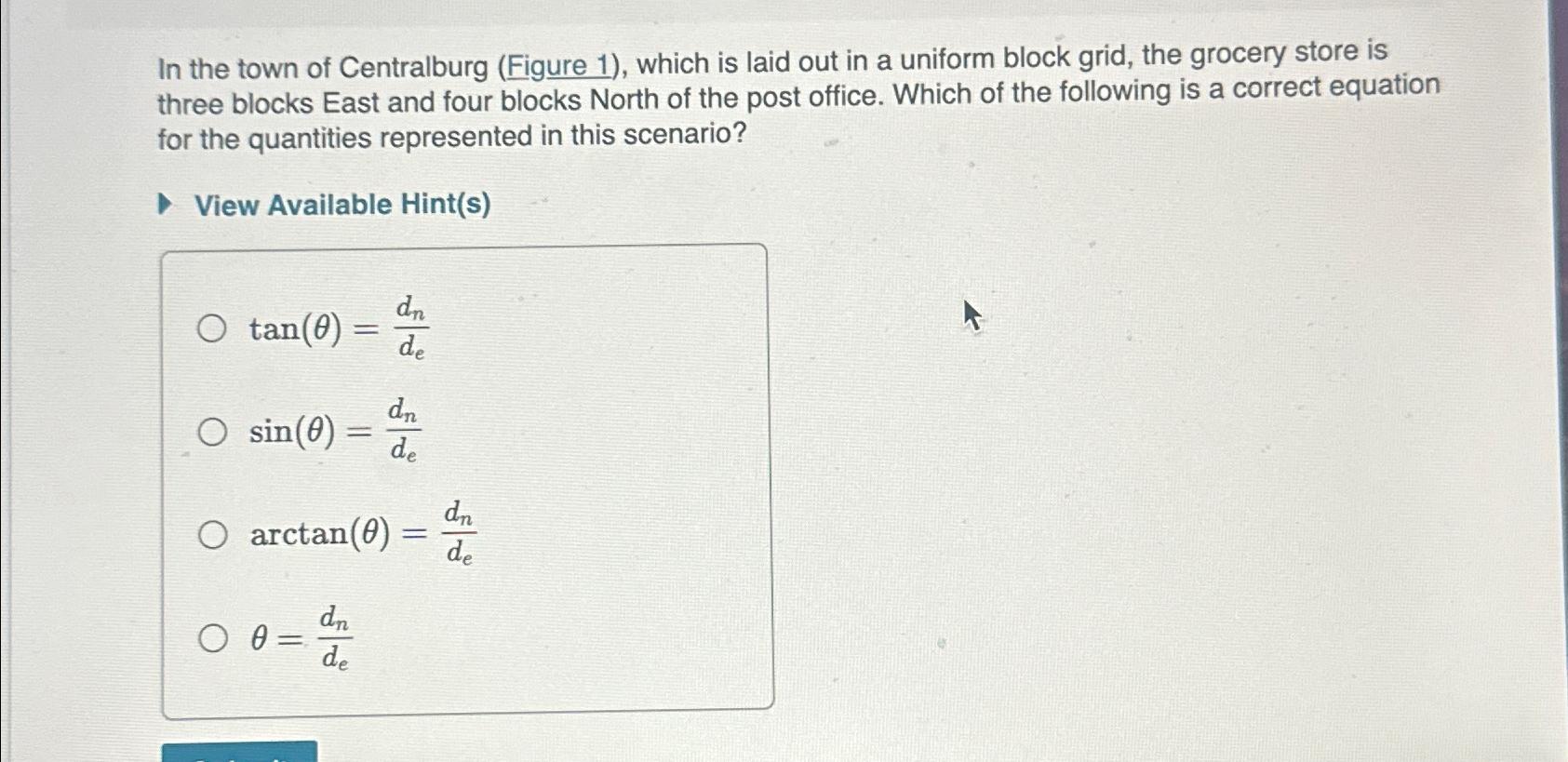 Solved In the town of Centralburg (Figure 1), ﻿which is laid | Chegg.com