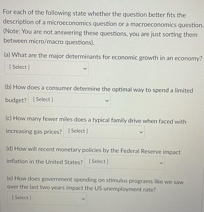 Solved For each of the following state whether the question | Chegg.com