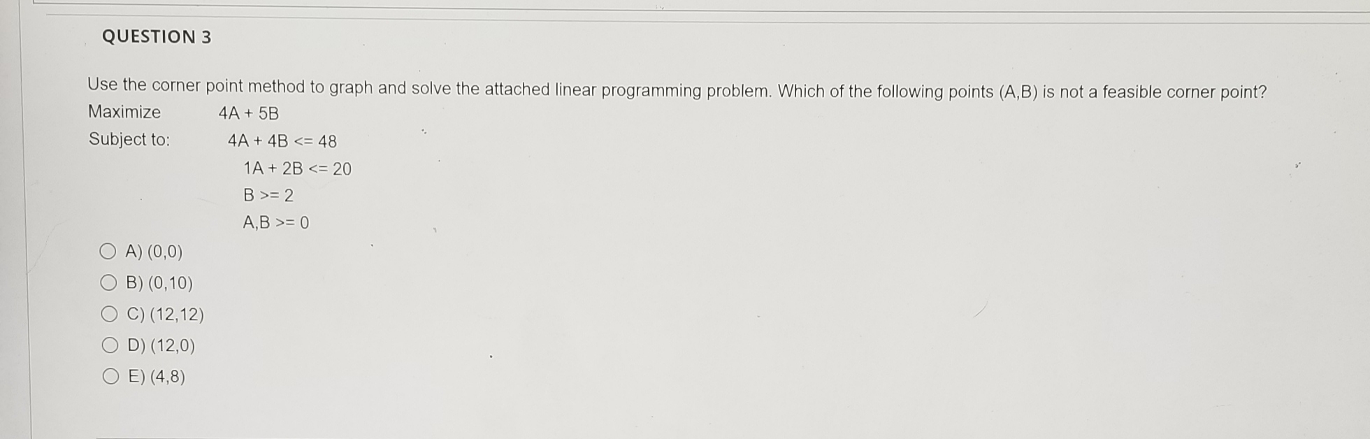 Solved QUESTION 3Use the corner point method to graph and | Chegg.com