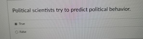 Solved Political scientists try to predict political | Chegg.com
